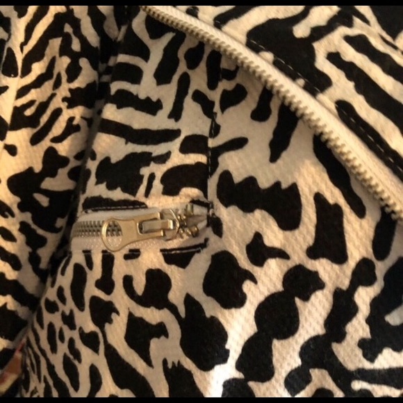 Ruby Cho | Jackets & Coats | Ruby Cho Black White Cheetah Short Cropped ...